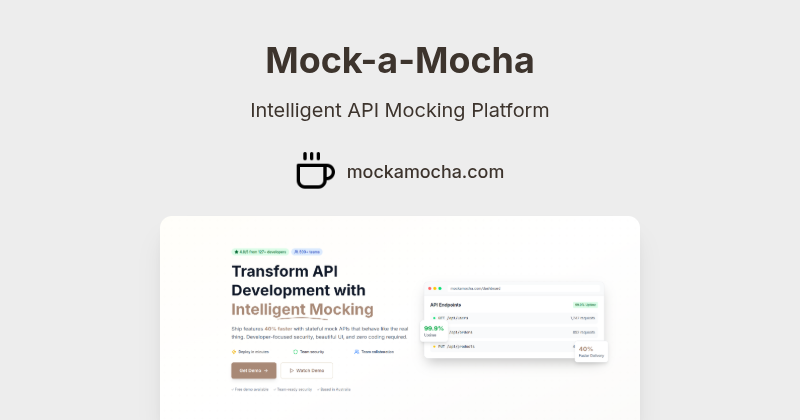MockaMocha - Intelligent API Mocking & Testing Platform